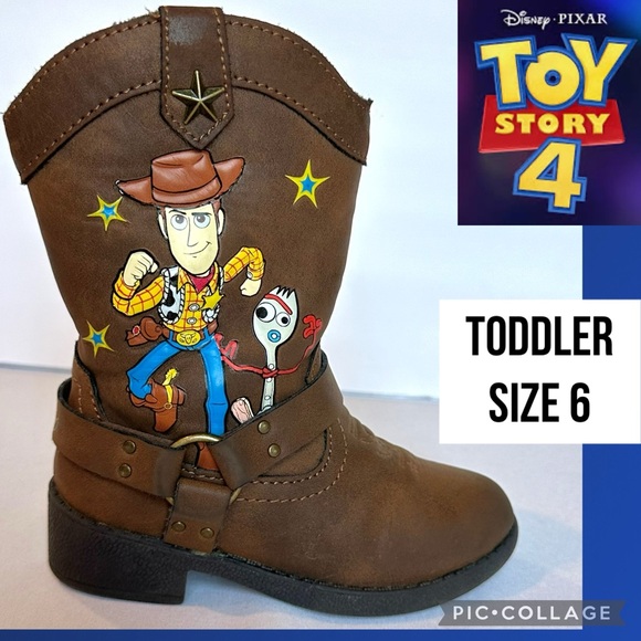 Disney | Shoes | Toy Story 4 Boots Disney Pixar Woody Forky Brown ...